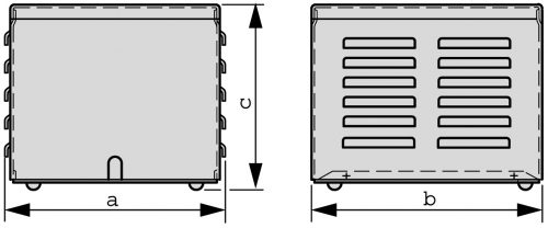 IP23 – Protective steel sheet enclosure – Trafomodern